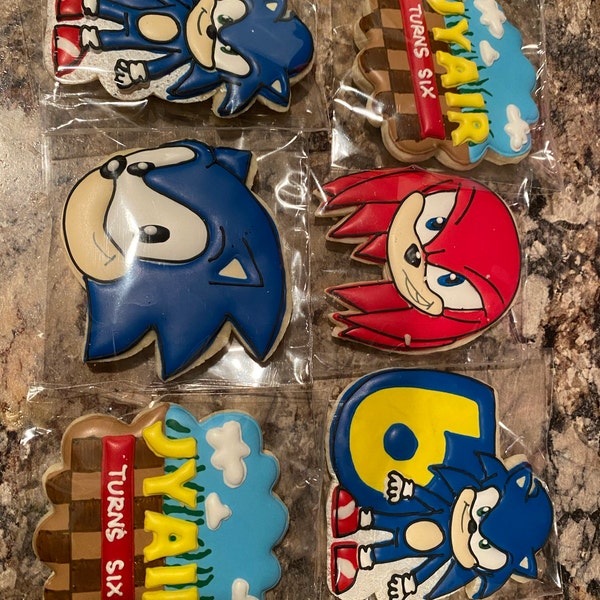 Sonic the Hedgehog Inspired Sugar Cookies - Etsy