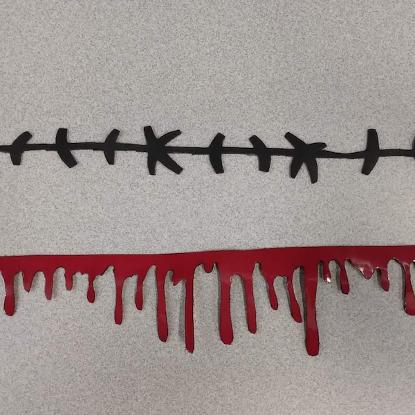 Halloween Leather Choker Template Bundle, SVG File, PDF Leather Pattern ...