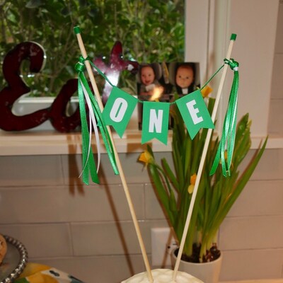 ONE Cake Topper for Boy or Girl 20 Colors to Choose From 1st Birthday ...