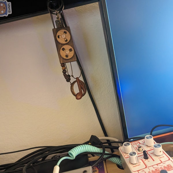 Wooden Reel to Reel Keychain, Gift for Musician, Reel to Reel Keychain ...