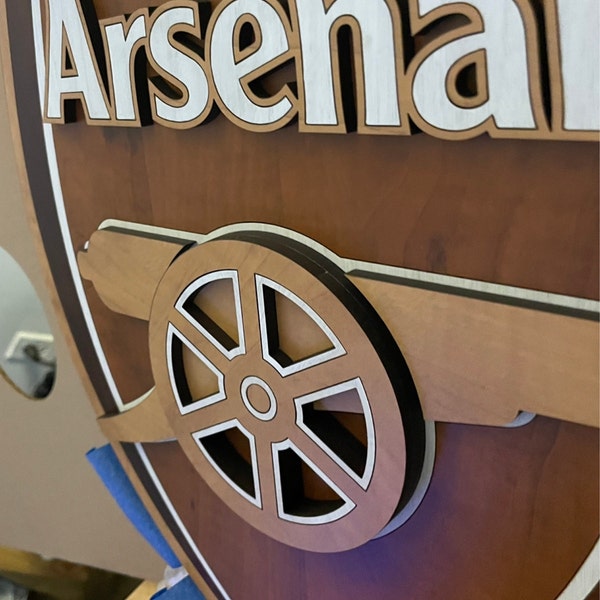 Arsenal Wooden 3D and Inlay Logo - Etsy