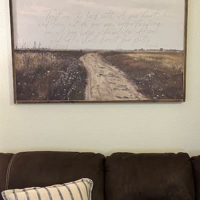 Large Scripture Wall Art Trust in the Lord With All Your Heart Vintage ...