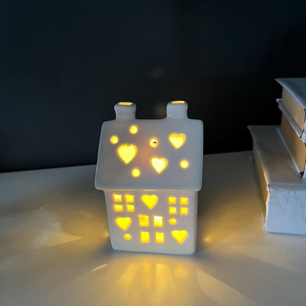 Illuminated Ceramic LED House Collection - Etsy UK