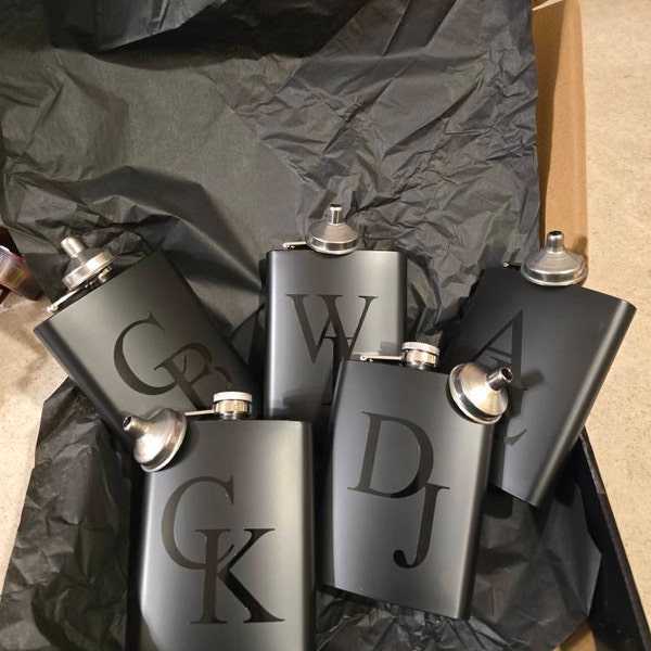 Personalized Groomsmen Flask DECAL ONLY, Groomsmen Gifts, Flask for ...