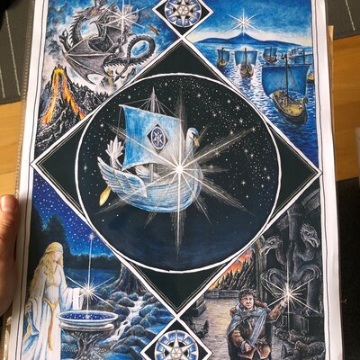 Bag End Door Art Print the Hobbit the Lord of the Rings - Etsy