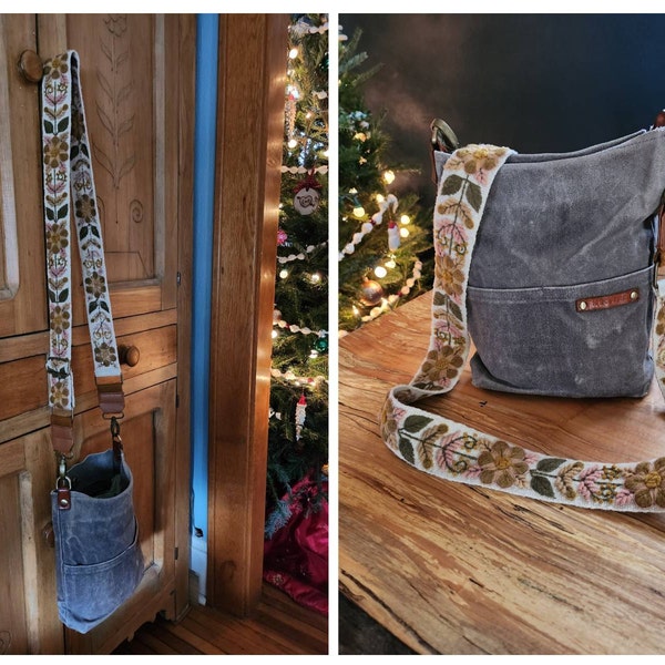 Brick Orange Belt With Beige Flowers, Peruvian Embroidery Belt ...