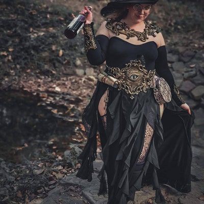 Gold 'oculus Draconis' Filigree Belt Ornate Baroque Dragon Eye Metallic ...