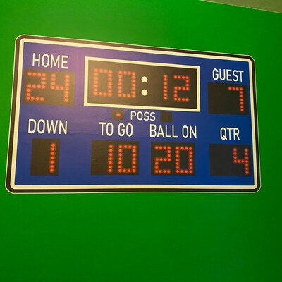 Football Scoreboard Wall Sticker Peel and Stick Sports Decor Vinyl ...