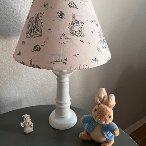 Beatrix Potter Peter Rabbit 2 Side Seam Lamp, Woodland Baby Lamp, Bunny ...