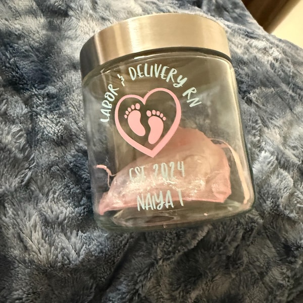 Birth and Delivery Tracking Jar With Beads- Personalized for Labor ...