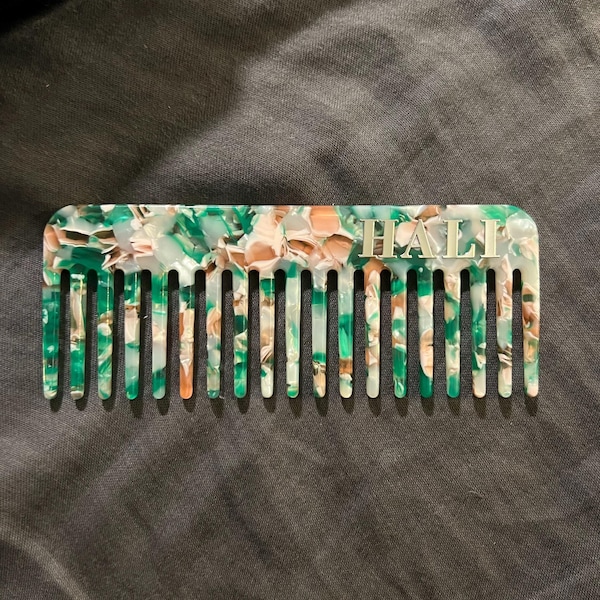 Personalized Name Hair Accessories Set, Custom Initials Hair Comb Claw ...