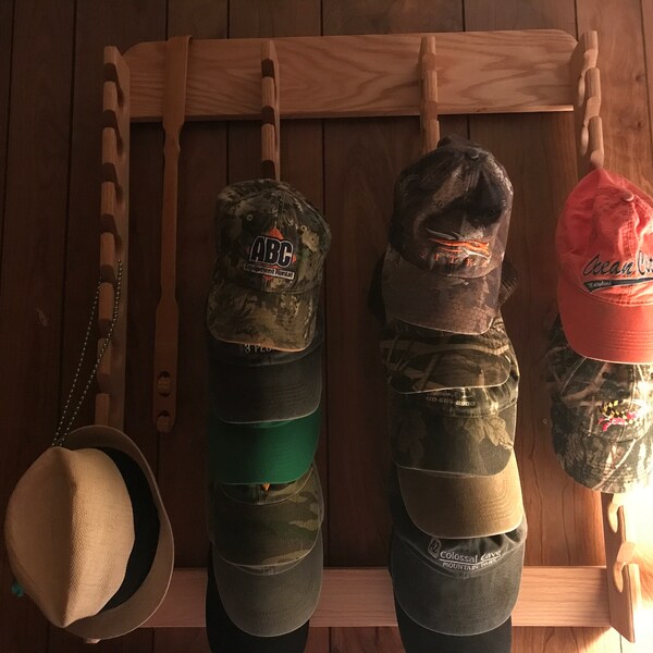 40 Cap Solid Oak Rack - Made to Order - Free Shipping USA - Etsy