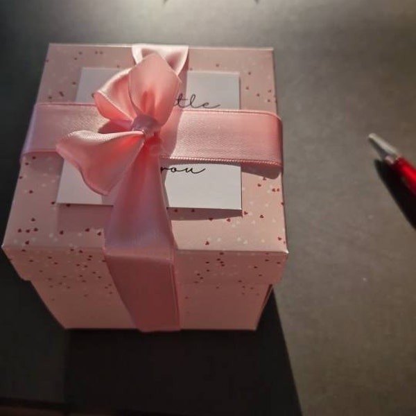 Birthday Gift, Explosion Box Pink, Gift for Girlfriend, Wedding Gift ...