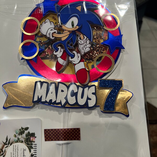 Sonic Cake Topper, Sonic Birthday, Sonic Party, Sonic Party Supplies ...