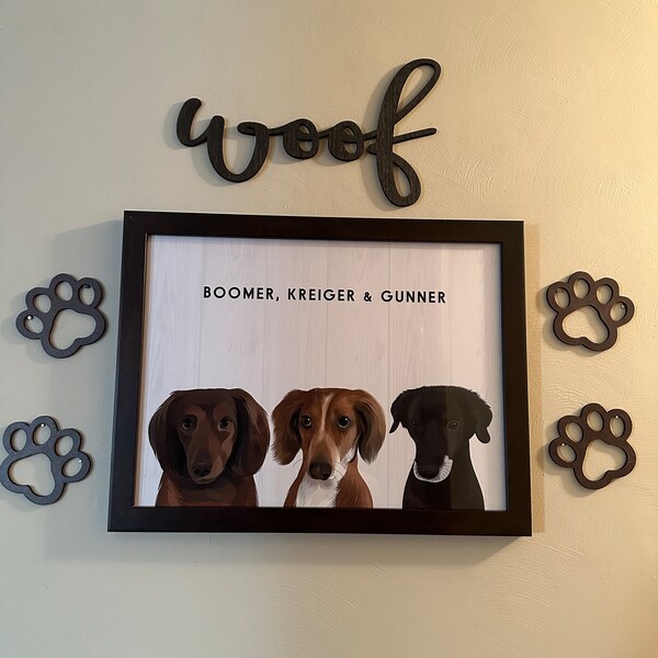 Woof Word Cut Out, Laser Cut, Wood Words, Wood Cut Word, Wall Wood ...