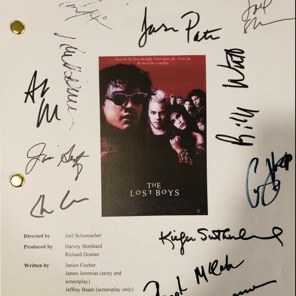 The Lost Boys Movie Script Signed Autographed Jason Patric, Corey ...