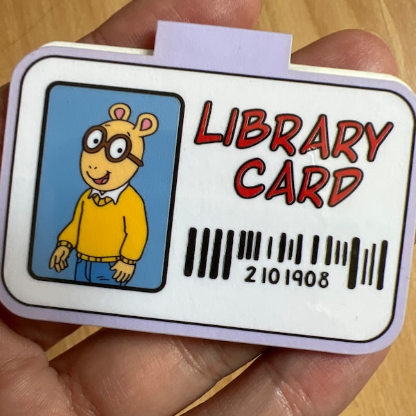 Arthur - Book Club - Library Card - Gifts for Librarian - Double Sided ...