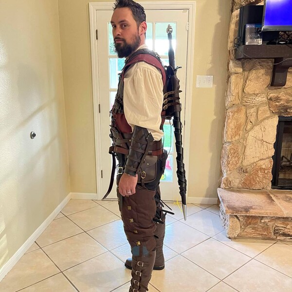 Leather Double Back Scabbard Designed for Metal Swords. Witcher Style ...