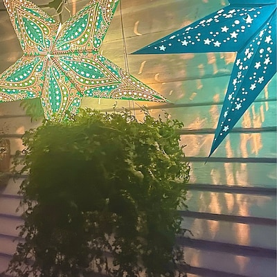 Prosecco Star Lantern White Paper Christmas Star Hanging Star Lantern ...