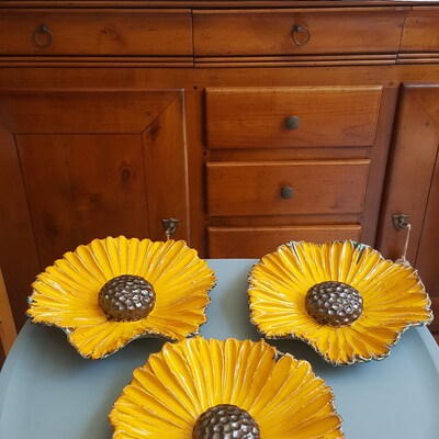 Large Ceramic Sunflower Summer & Fall Flower Decor for Garden Stakes ...