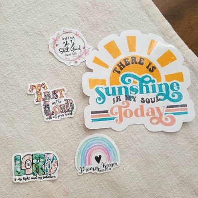 Trust in the Lord Sticker, Bible Sticker Pack, Faith Stickers ...
