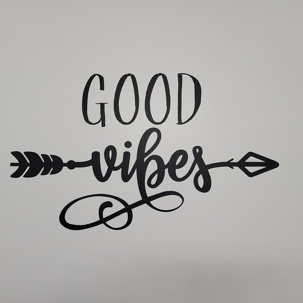 Good Vibes, Wall Decal, Good Vibes Only, Positive Vibes, Laptop Decal ...