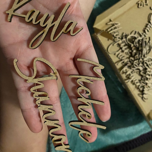 Laser Cut Name Places - Wedding Place Cards - Wedding Favours - Table ...