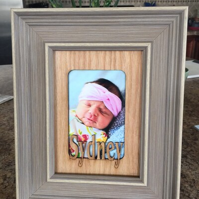 5x7 Name Frame Personalized Picture Frames 5x7 Mats Inserts Custom ...