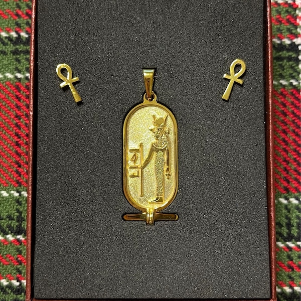 Egyptian Thoth Cartouche Necklace,egyptian Hieroglyphs Customizable ...