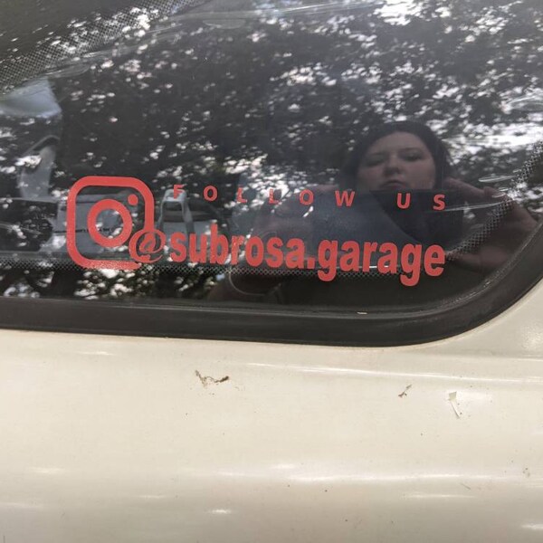 Follow Us Me INSTAGRAM Custom Vinyl Decal - Personalized Text Vinyl ...