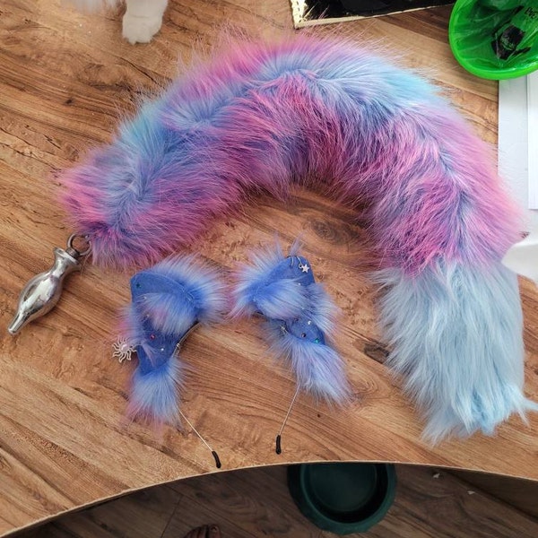 Fox Tail Cosplay Tail Cosplay Ears Galaxy Kitsune TUG TAIL Fox Cat Tail ...