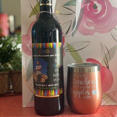 Personalized Teacher Wine Label, Custom Teacher Appreciation Gift, Our ...