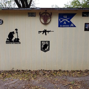 AR-15 Metal Gun Sign Custom Metal Wall Art Military Sign Firearm ...