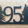 Custom Pine Trees House Number Metal Sign, 2 Digit, Pine Tree, Address ...