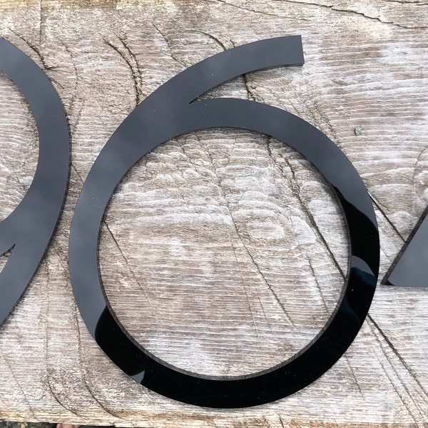 12 Inch Large Modern House Numbers - Architectural Home Address Sign ...