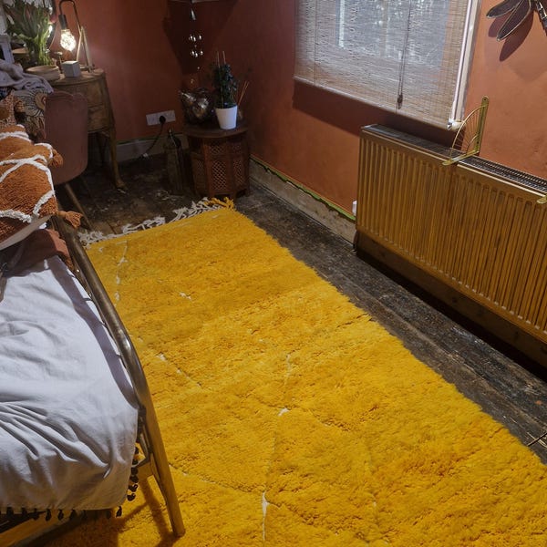 Bold Black Moroccan Rug - Handmade Dark Berber Carpet - Abstract Wool ...