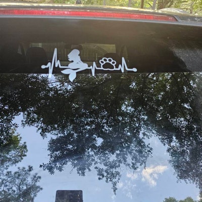 Golf Cart Decal Ladies Golf Decal for Car Window Heartbeat Lifeline ...