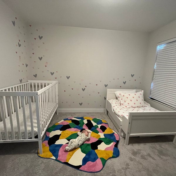 Muted Multi-color Heart Decals- Heart Wall Decals, Heart Decals ...