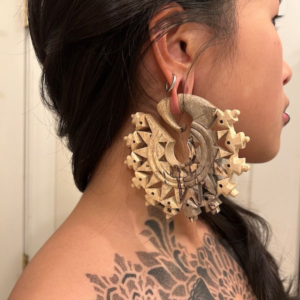 Gold & Silver Ear Weights, 00 Gauge, Earrings, Ear Hangers, Tassel ...