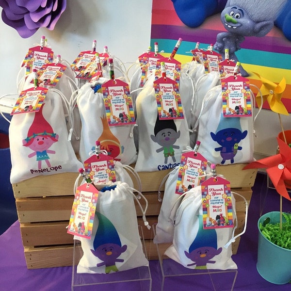 Trolls Favor Bags Trolls Party Favors Personalized Party Bags Goodie ...
