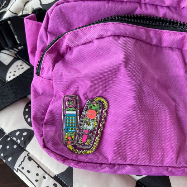 90s Clear Neon Phone Deluxe Enamel Pin V2.0 - 90s Nostalgia - Nineties ...