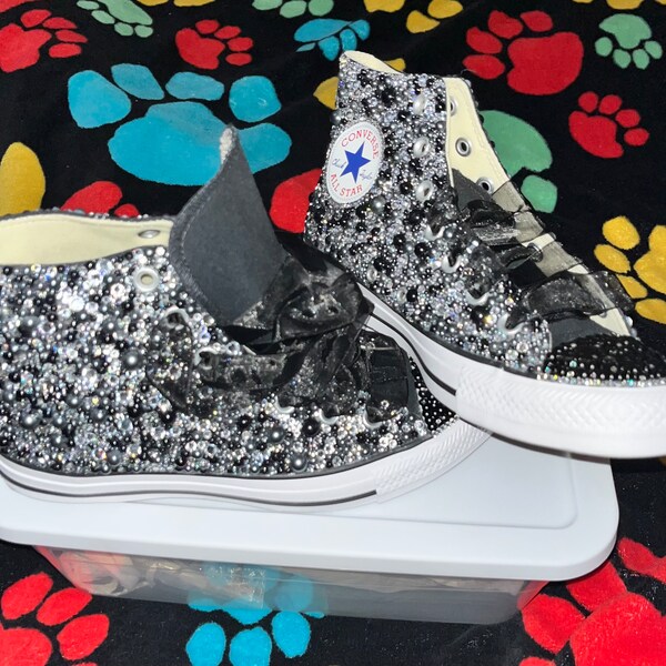 Custom Blinged Converse - Etsy