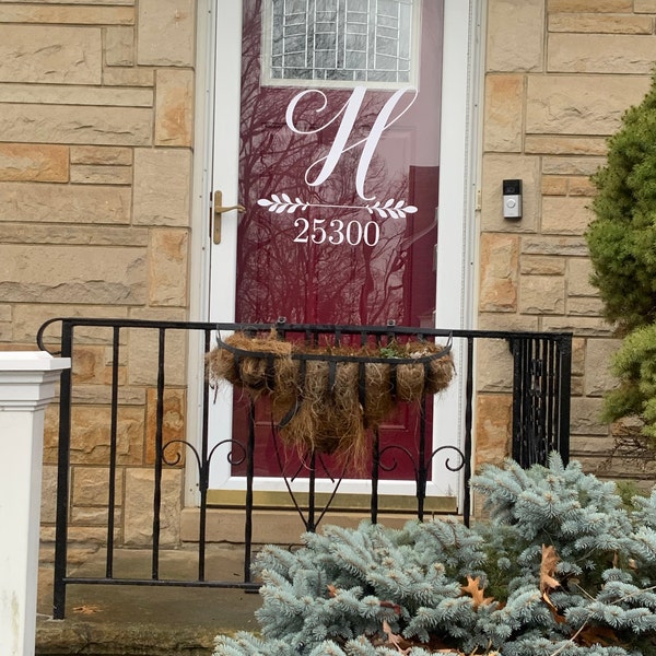 Front Door Decal #4 -personalized Storm Door Decal-family Monogram ...