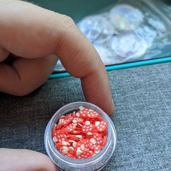 Mushroom Toadstool Polymer Clay Kawaii Fake Sprinkles, Fimo Fake ...