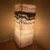 Rare Red Banded Onyx Lamp Genuine Square Banded Onyx Table Lamp Home ...