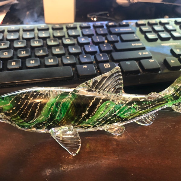 Memorial Glass Trout/salmon Sculpture: Cremation Ashes Pet Keepsake - Etsy