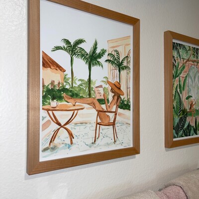 Vacation Mode II Art Print, Watercolour Resort Fashion Painting Palm ...