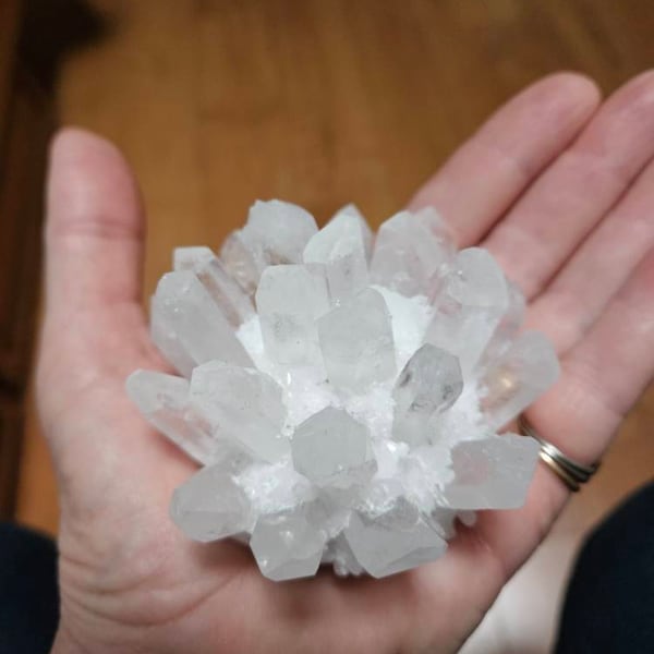 Crystal Cluster, Natural Raw Clear Quartz Geode Cluster, White Crystal ...