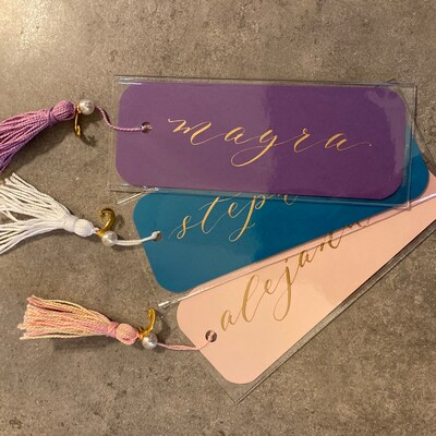 Custom Bookmarks Calligraphy Bookmarks Personalized - Etsy