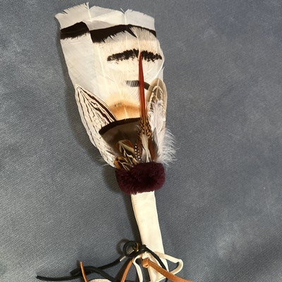Custom Shaman Fan, Smudging Feather, Spirit Staff, Wand, Healer, Altar ...
